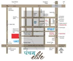 Pancham Group Pancham Elite Map - Khodiyar Nagar, Vadodara Location Map