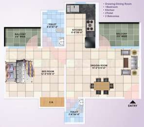Panchsheel Group Builders Panchsheel Primrose Floor Plan - Panchsheel ...