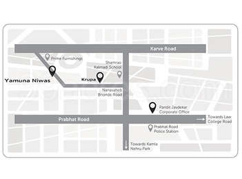 Pandit Javdekar Yamuna Niwas Map - Bhonde Colony, Erandwane Location Map