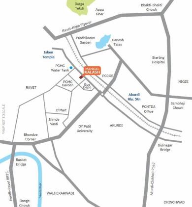 Pankaj Constructions Mangal Kalash Map - Ravet, Pune Location Map