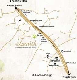 Paradigm Realty And Ram Developers Paradigm Zenith Map - Owale, Thane Location Map