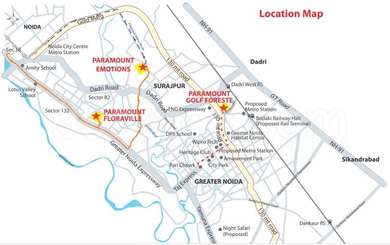 Paramount Group Paramount Golfforeste Suites Map - Sector ZETA, Greater ...