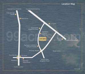 Paranjape Schemes Paranjape Sky One Map - Model Colony, Pune Location Map
