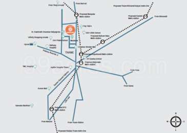 Paranjape Schemes Opulus Map - Manpada, Thane Location Map