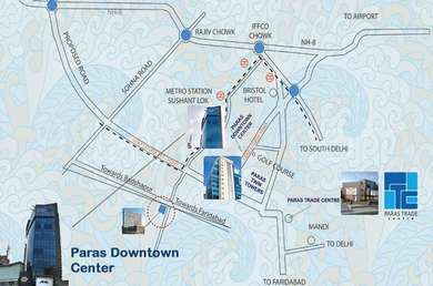 Paras Buildtech Paras Downtown Center Map - Sector 53, Gurgaon Location Map