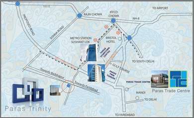 Paras Buildtech Paras Trinity Map - Sector 63, Gurgaon Location Map