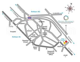 Parekh Infraprojects Deepali Residency Map - Badlapur East, Mumbai Location Map