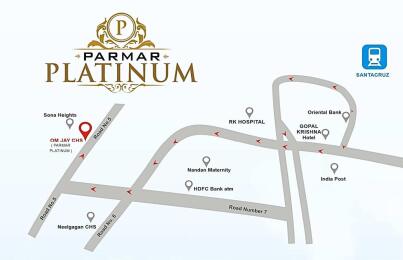 Parmar Buildtech Parmar Platinum Map - Santacruz East, Mumbai Location Map