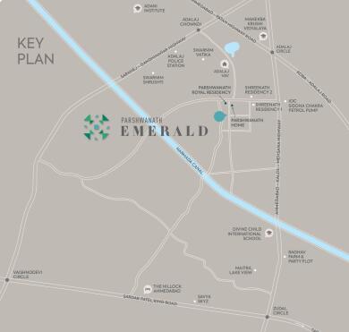 Parshwanath Corporation Parshwanath Emerald Map - Adalaj, Ahmedabad ...