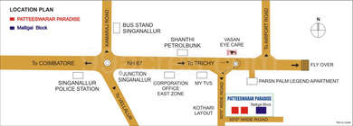 Patteeswara Developers Patteeswarar Paradise Map - Singanallur ...