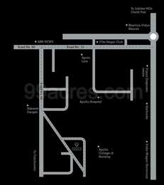 Pavani Stratos Map - Film Nagar, Hyderabad Location Map