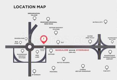 Pavani Group Builders Pavani Trinity Map - Kothur, Hyderabad Location Map