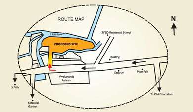 Pearl Beach Pearl 5 Falls Map - Courtallam, Tirunelveli Location Map