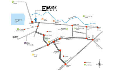 Peninsula Land Peninsula Ashok Astoria Map - Gangapur, Nasik Location Map