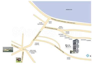 Peninsula Land Peninsula Palm Beach Map - Worli, Mumbai South Location Map