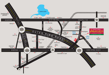 Peram Group Peram Aditya Ankura Map - Kollur, Hyderabad Location Map