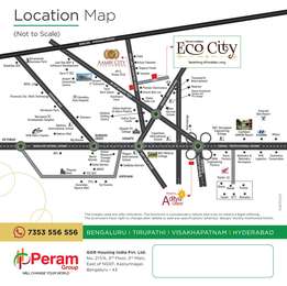 Peram Group Perams Aditya Eco City Map - Hoskote, Bangalore Location Map