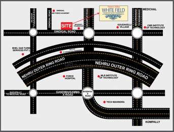 Peram Group Perams Aditya Whitefield Map - Kompally, Hyderabad Location Map