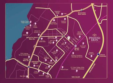 Pinal Realty LLP Pinal Pramukh Krupa Map - Mulund West, Mumbai Location Map