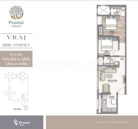2 BHK / Bedroom Apartment / Flat for rent in Piramal Vaikunth Balkum ...