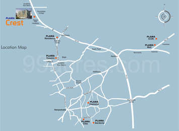 Plama Developers Plama Crest Map - Surathkal, Mangalore Location Map