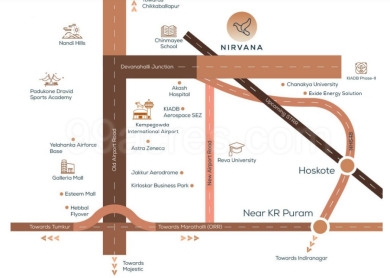 Maa Homes and Estate Pleasure Spaces Nirvana Map - Devanahalli, Bangalore Location Map