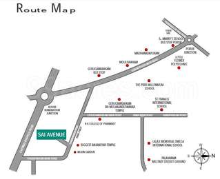 Plots Villas Sai Avenue Map - Gerugambakkam, Chennai Location Map