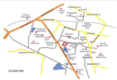 PNR Group PNR Aakruthi Homes Map - Mahadevapura, Bangalore Location Map