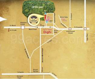Nexus Group Polite Castellum Map - Dighi, Pimpri Chinchwad Location Map