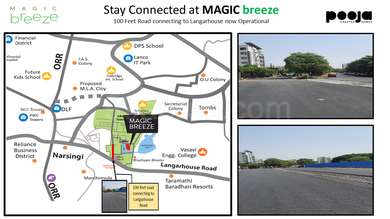 Pooja Crafted Homes Magic Breeze Map - Narsingi, Hyderabad Location Map