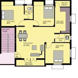 3 BHK / Bedroom Apartment / Flat for rent in Poomalai Aksharaa ...