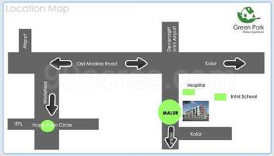 PR Builders PR Green Park Map - Malur, Kolar Location Map