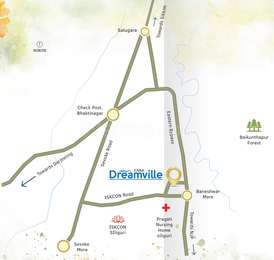 PR Realty Casa Dreamville Map - Iskcon Road, Siliguri Location Map