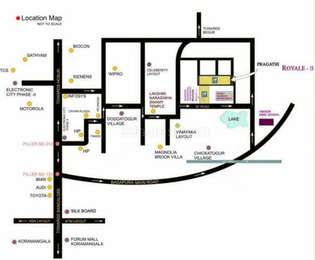 Pragathi Developers Pragathi Royale 2 Map - Electronics City Phase 1, Bangalore South Location Map