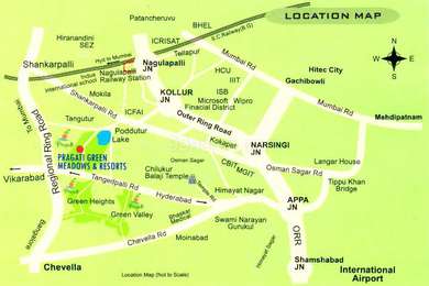 Pragati Green Living Hyderabad Pragati Villas and Plots Map - Moinabad ...
