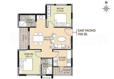 2 BHK / Bedroom Apartment / Flat for rent in Prajay Megapolis KPHB ...