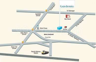 Prakriti Realtors Prakriti Gardenia Map - Kanka, Ranchi Location Map
