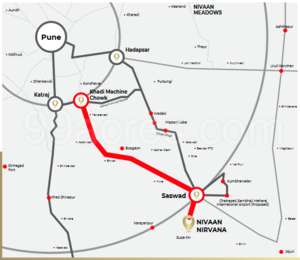 Prakruti Developers Prakruti Nivaan Nirvana Map - Saswad, Pune Location Map