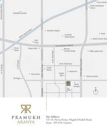 Pramukh Group Pramukh Aranya Map - Parvat Patiya, Surat Location Map