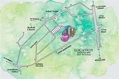 Pranava Builders Pranava Lotus Krish Map - Urwa, Mangalore Location Map
