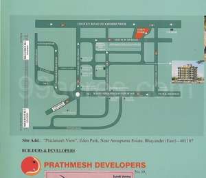 Prathamesh Developers Prathmesh View Map - Mira Road, Mira Bhayandar Location Map