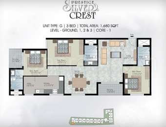 3 BHK Apartment / Flat for sale in Prestige Silvercrest Chandana ...