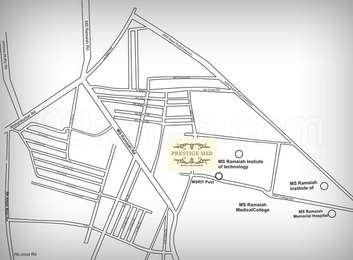Prestige Group Prestige MSR Map - Mathikere, Bangalore North Location Map