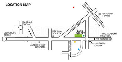 Pride Purple Group Pride Purple Park Street Map - Wakad, Pune Location Map