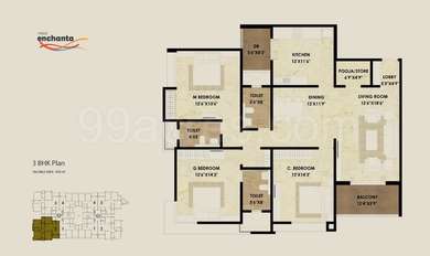 2 BHK Apartment / Flat for sale in Pride Enchanta Mysore Road Bangalore ...