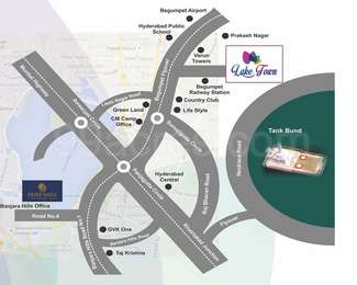 Pride India Builders Pride India Lake Town Map - Begumpet, Hyderabad ...