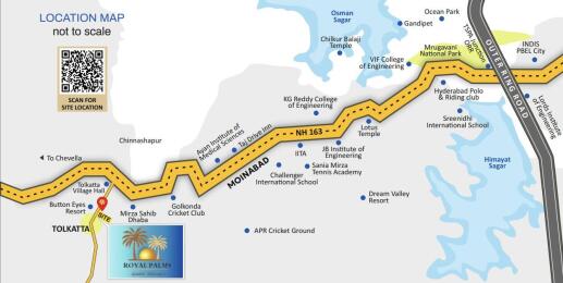 Pride India Builders Pride Royal Palm Map - Moinabad, Hyderabad ...