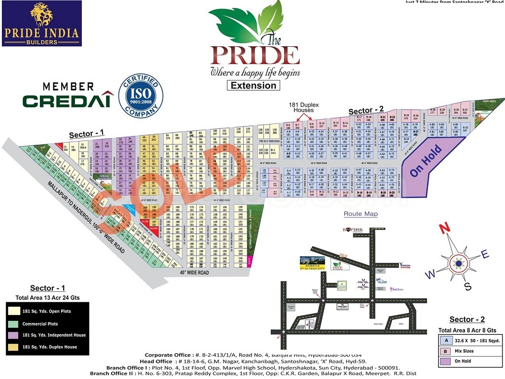 Pride India Builders The Pride Extension Floor Plan - The Pride Extension Balapur Hyderabad