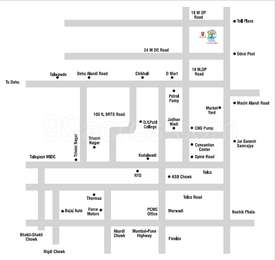Primal Construction Primal Homes Map - Moshi, Pune Location Map