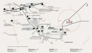 Primary Housing Primary Pratham Map - Talegaon Dhamdhere, Pune Location Map
